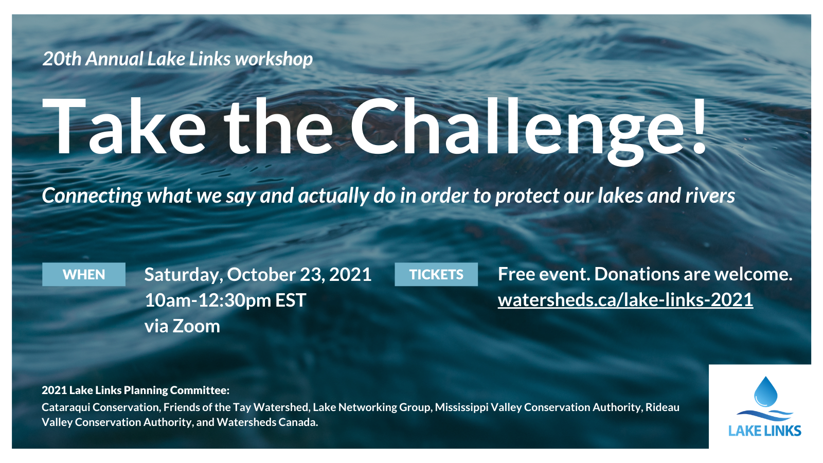 Registration now open: Lake Links 2021! - Watersheds Canada – Work ...